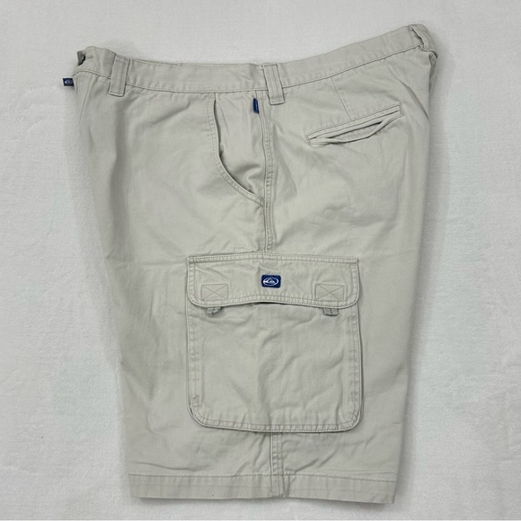 Quiksilver | Shorts | Vintage Quiksilver Beige Brokenin Surf Utility ...